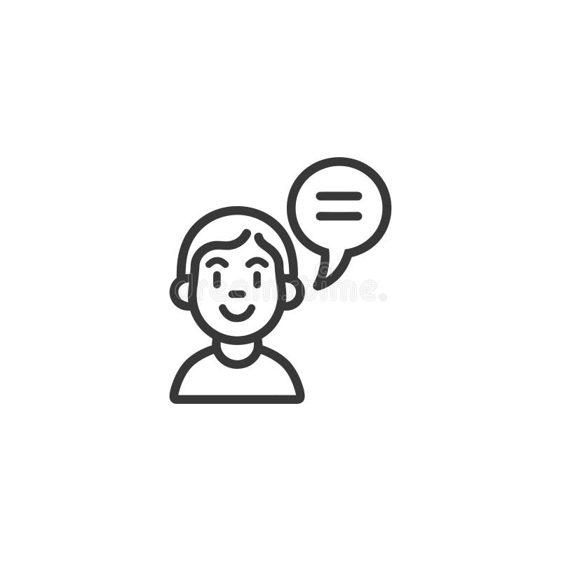 Happy Person with Speech Bubble, Communicating and Sharing Ideas. Stock ...
