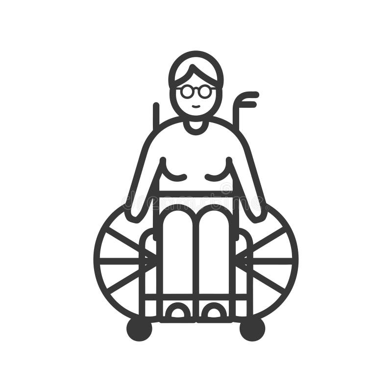 Person with Glasses in a Wheelchair, Disability Accessibility Symbol ...