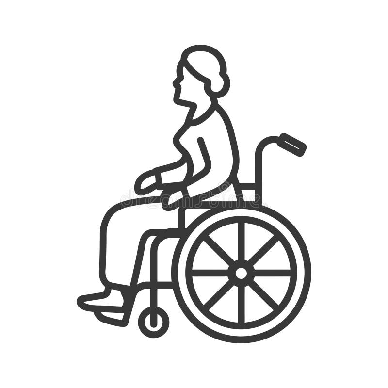 Wheelchair Line Art Stock Illustrations – 3,438 Wheelchair Line Art ...