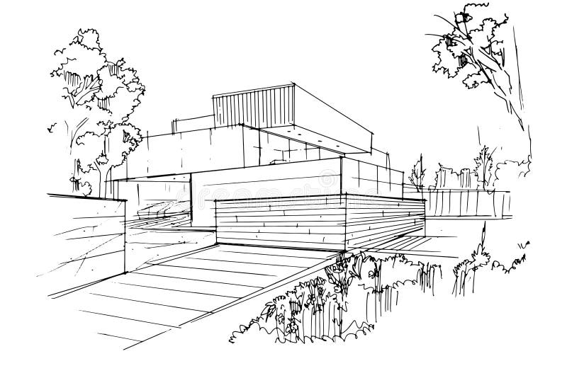 House Line Drawing,a Line Drawing Using Interior Architecture ...