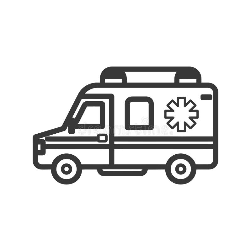 Ambulance Emergency Vehicle Icon: Side View Illustration Stock Vector ...