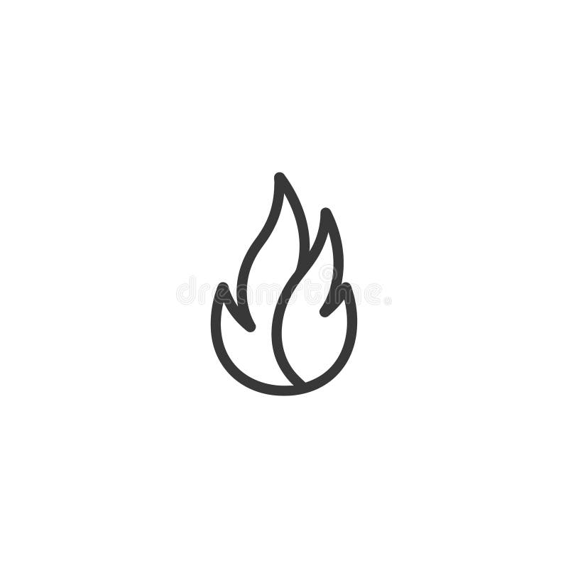 Simple Flame Icon, Fiery Logo Design Element Stock Vector ...