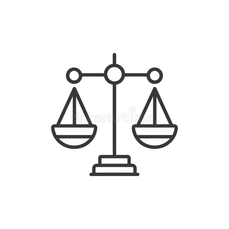 Balanced Scales of Justice: Legal Equality Concept Stock Vector ...