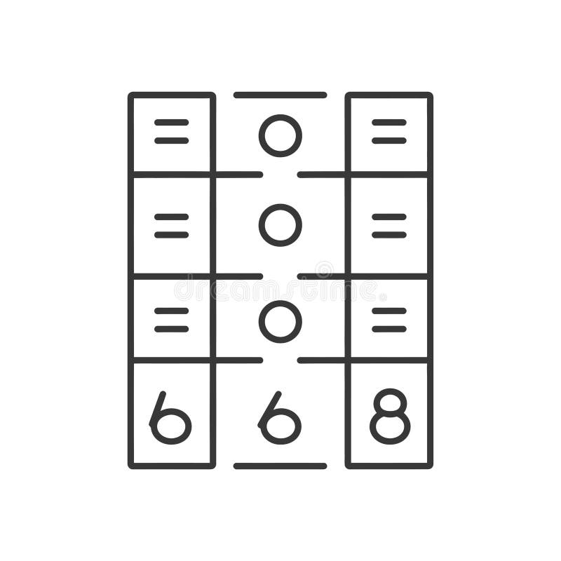 Simple Scoreboard Icon Design: Numbers, Circles, and Lines Stock Vector ...