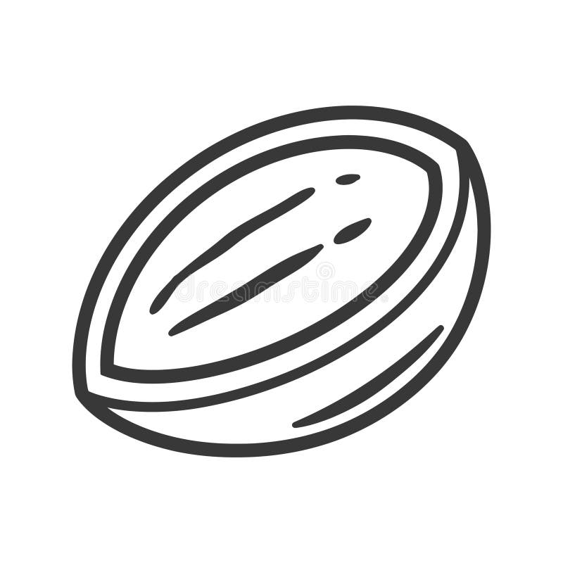 AI-Generated Almond Icon stock vector. Illustration of shape - 369930395