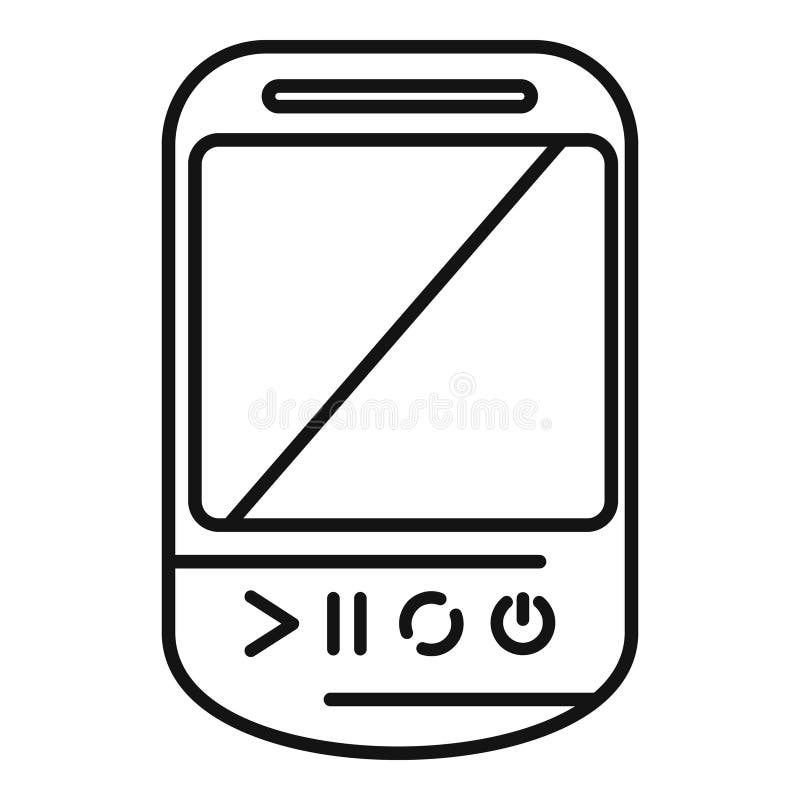 Modern Smartphone Display Showing Media Player Interface Stock Vector ...