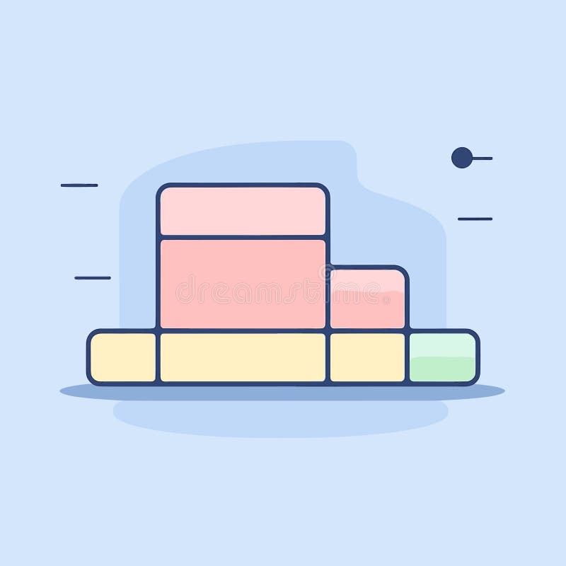 A stack of blocks stock illustration. Illustration of generative ...