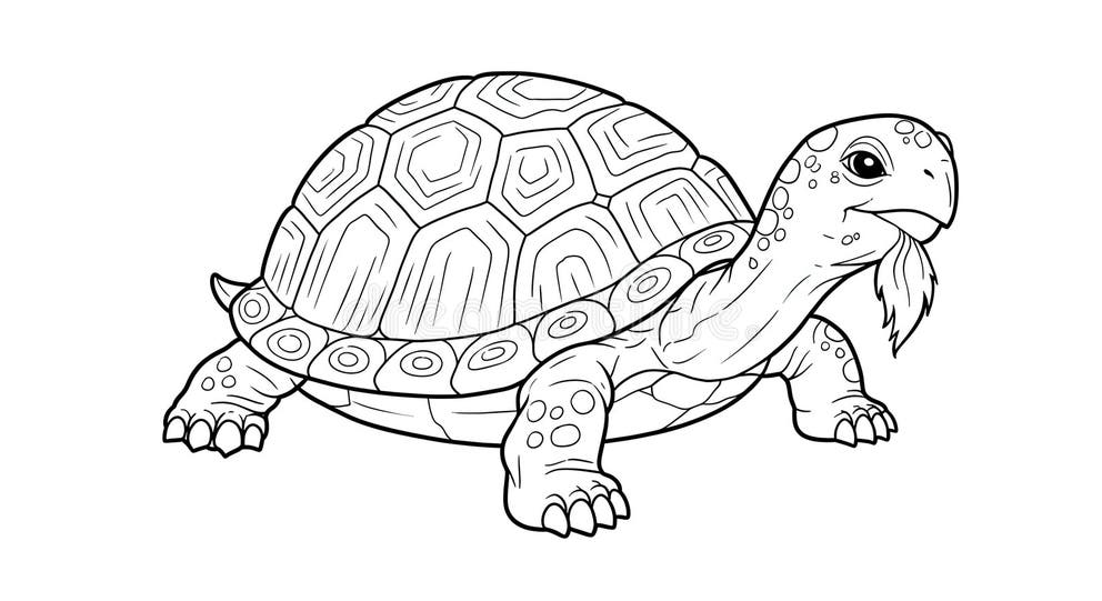 A Turtle Sage with a Wise Face and a Shell Adorned Stock Vector ...