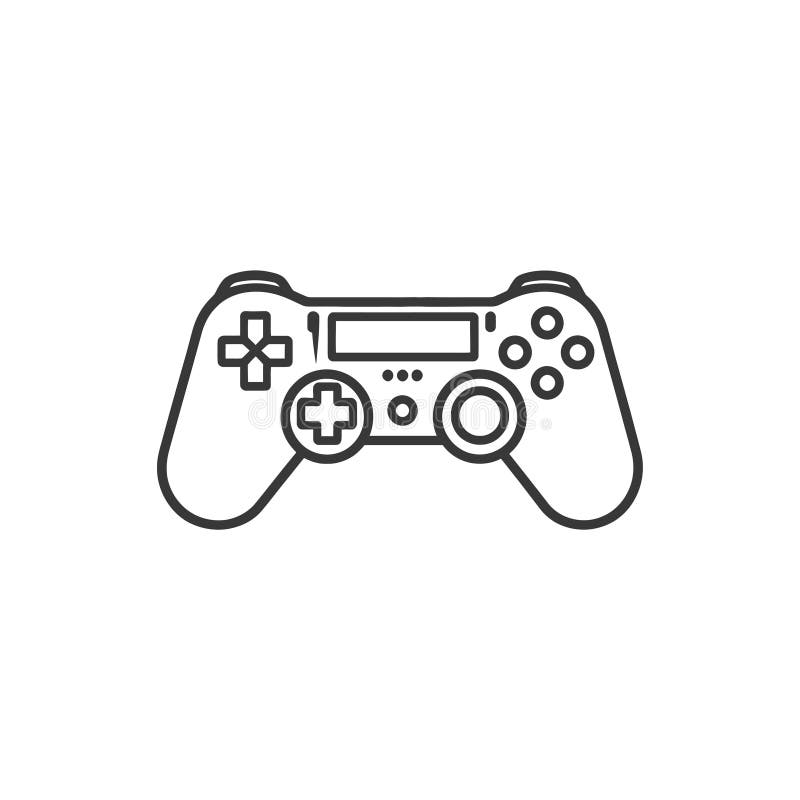 Modern Gaming Controller Icon: Line Art Design Stock Vector ...