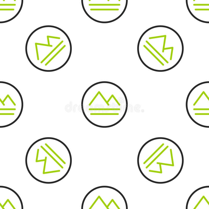 Line Earth Element of the Symbol Alchemy Icon Isolated Seamless Pattern ...