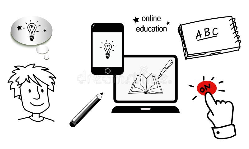 On line education start. stock vector. Illustration of check - 53813996