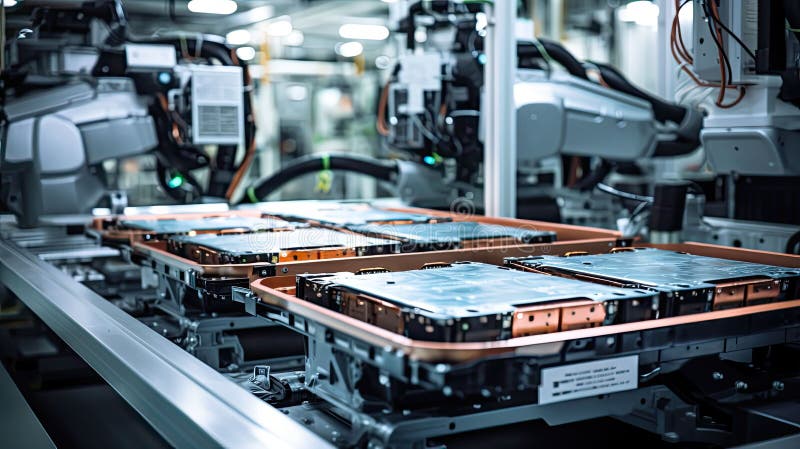 Line Electric Car Lithium Battery Pack Stock Illustration ...