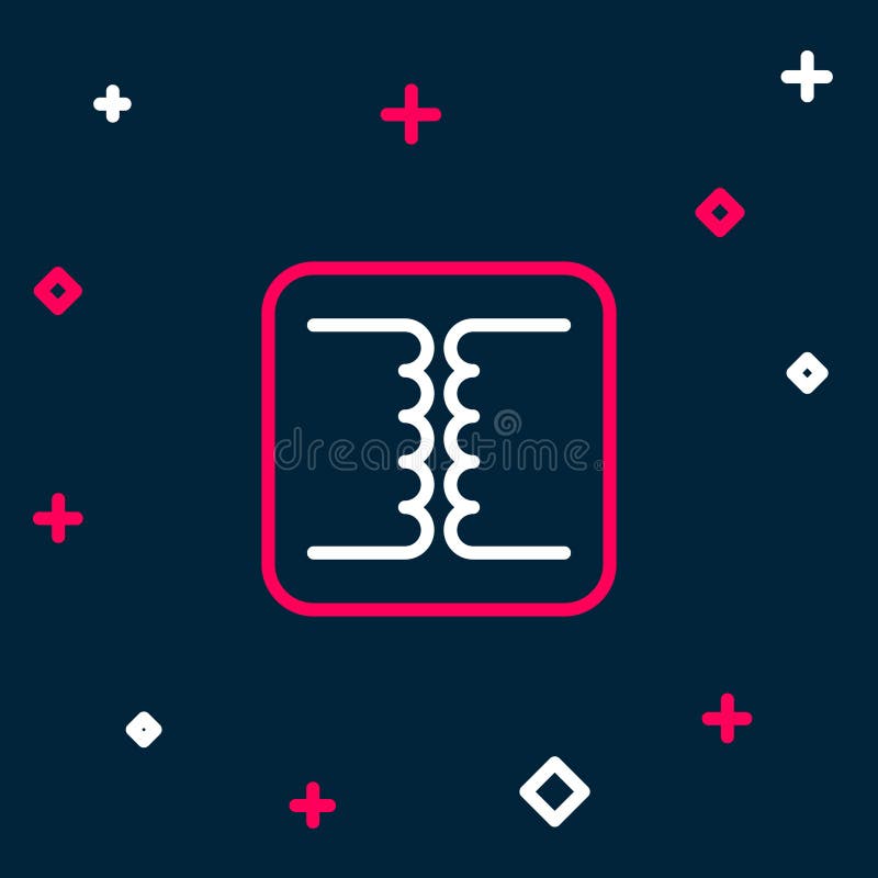 Line Electrical Transformer Icon Isolated on Blue Background. Colorful ...