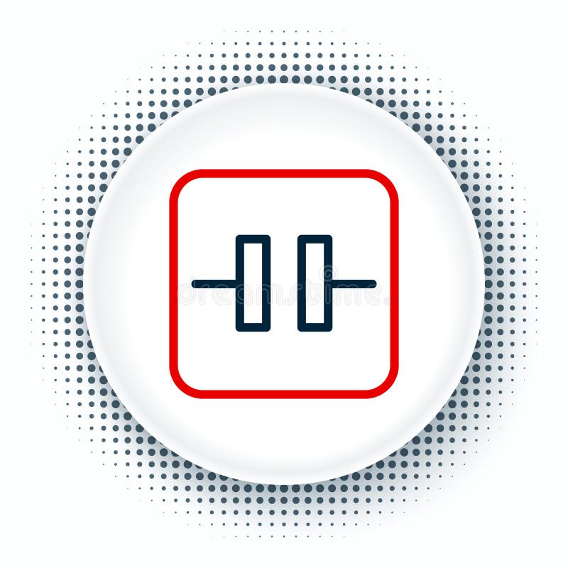 Line Electrolytic Capacitor Icon Isolated on White Background. Colorful ...