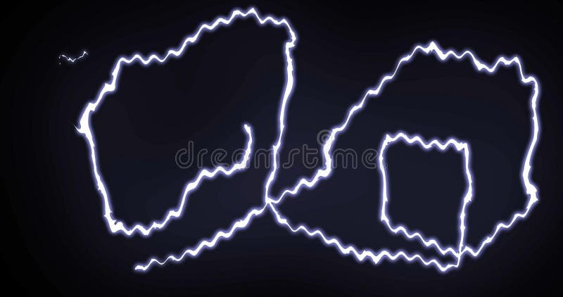 Line Elements with Glow Effect. Realistic Lightning. Stock Illustration ...