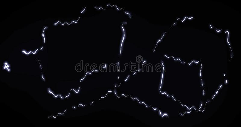 Line Elements with Glow Effect. Realistic Lightning. Stock Illustration ...