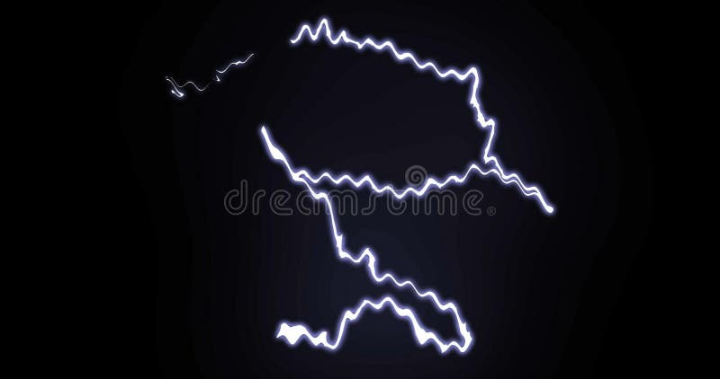 Line Elements with Glow Effect. Realistic Lightning. Stock Illustration ...