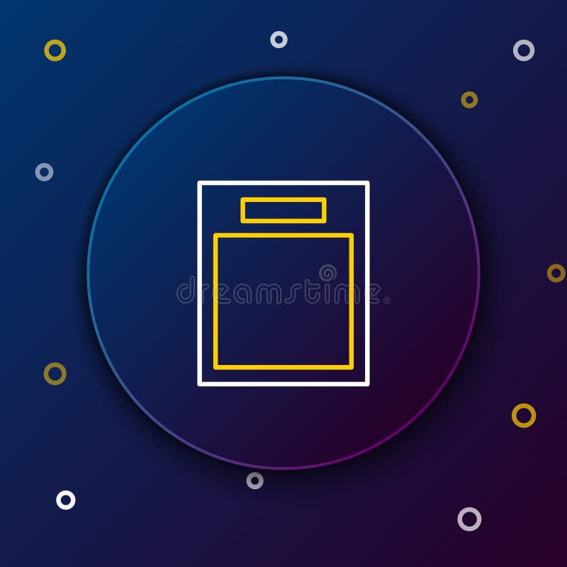 Line Empty Form Icon Isolated on Blue Background. File Icon. Checklist ...