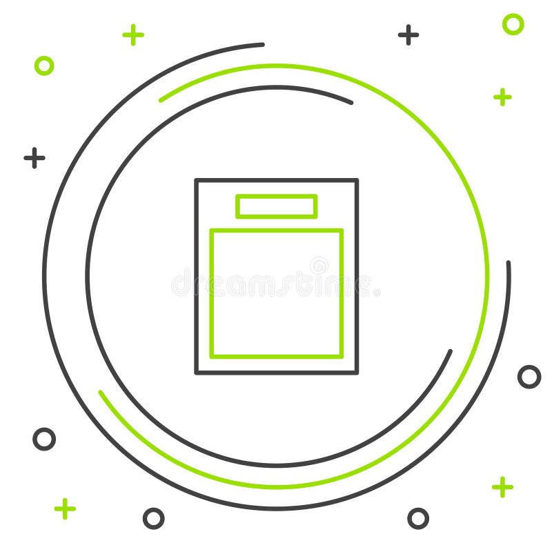 Line Empty Form Icon Isolated on White Background. File Icon. Checklist ...