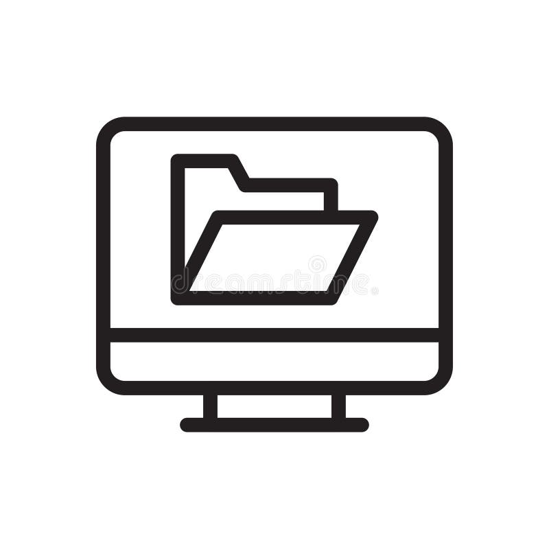 Files Vector Thin Line Icon Stock Vector - Illustration of document ...