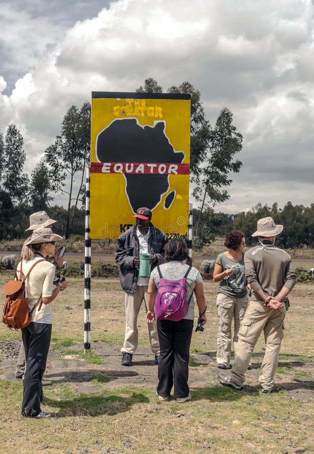 Equator in Kenya editorial image. Image of traffic, countryside - 59184690