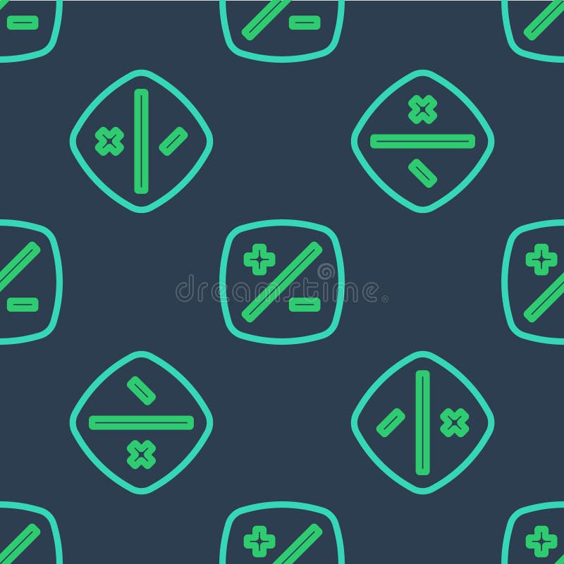 Line Exposure Compensation Icon Isolated Seamless Pattern on Blue ...