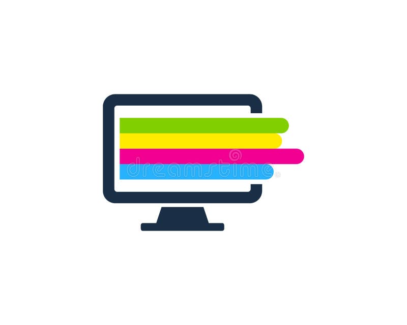 On-line-Farbe Logo Icon Design Vektor Abbildung - Illustration von idee ...