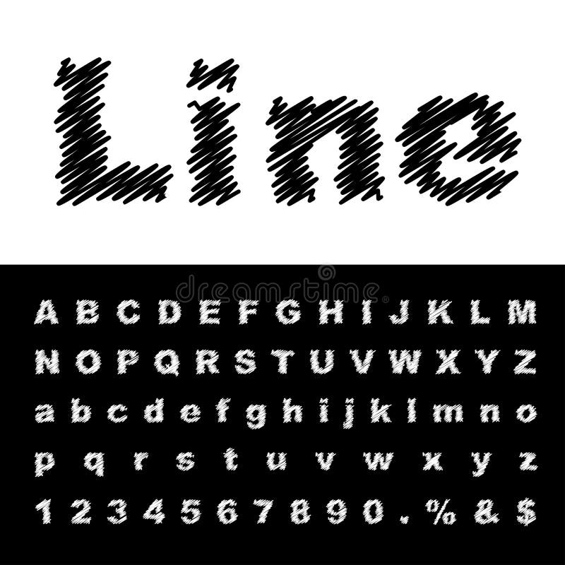 Line fat stock vector. Illustration of artistic, alphabet - 89310734