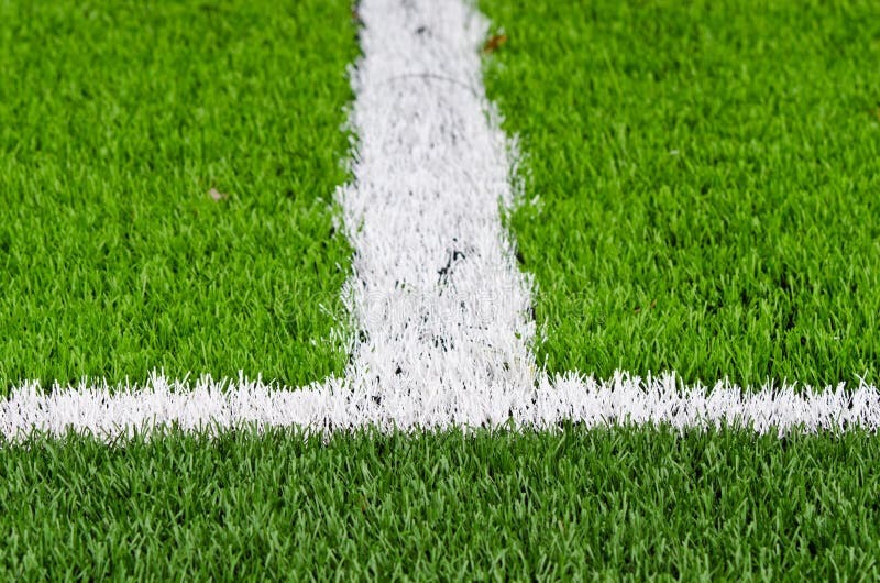 Soccer Ball on the Field of Stadium with Light Stock Image - Image of ...
