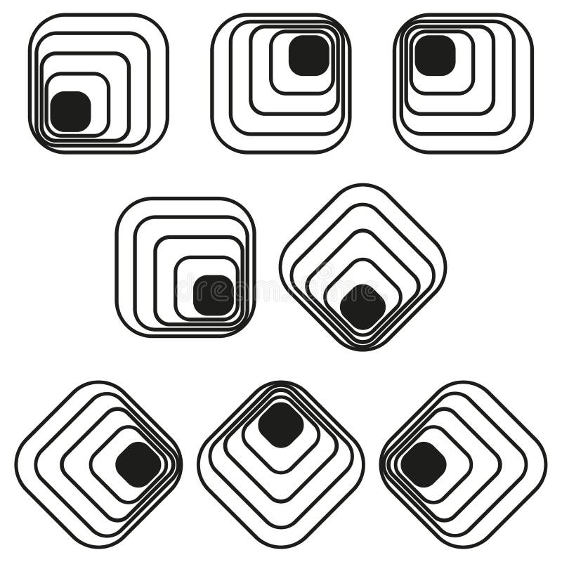 Line Figures Perspective. Geometric Element. Vector Illustration. Stock ...