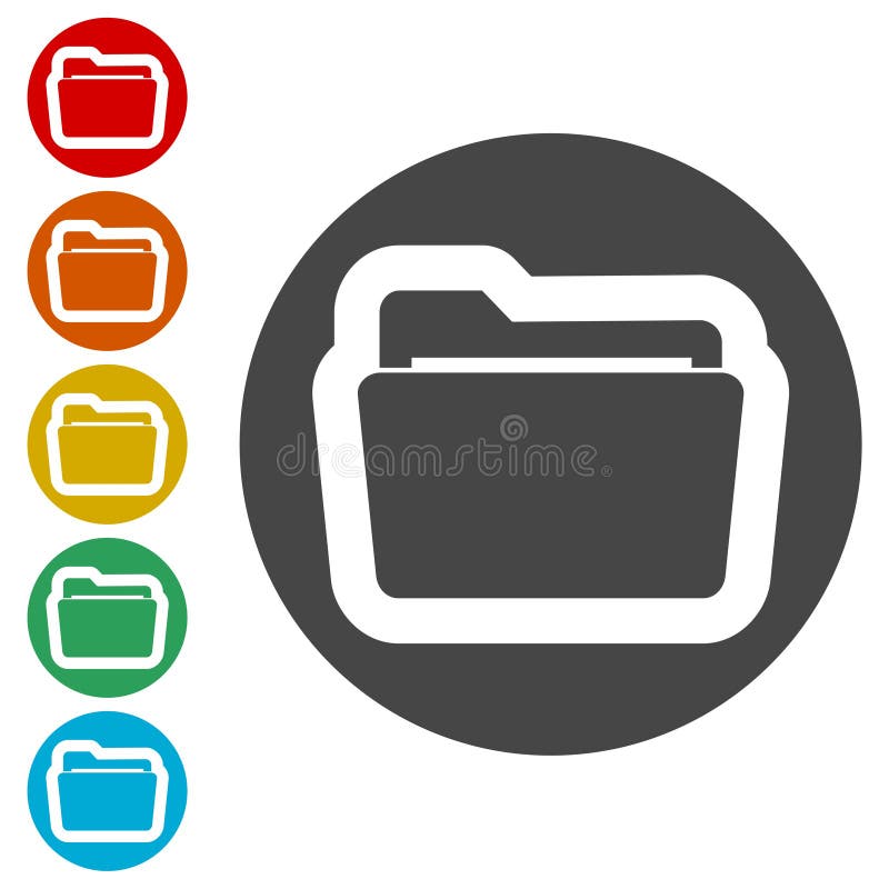 Line File Icon, Folder Icon Stock Vector - Illustration of computer ...