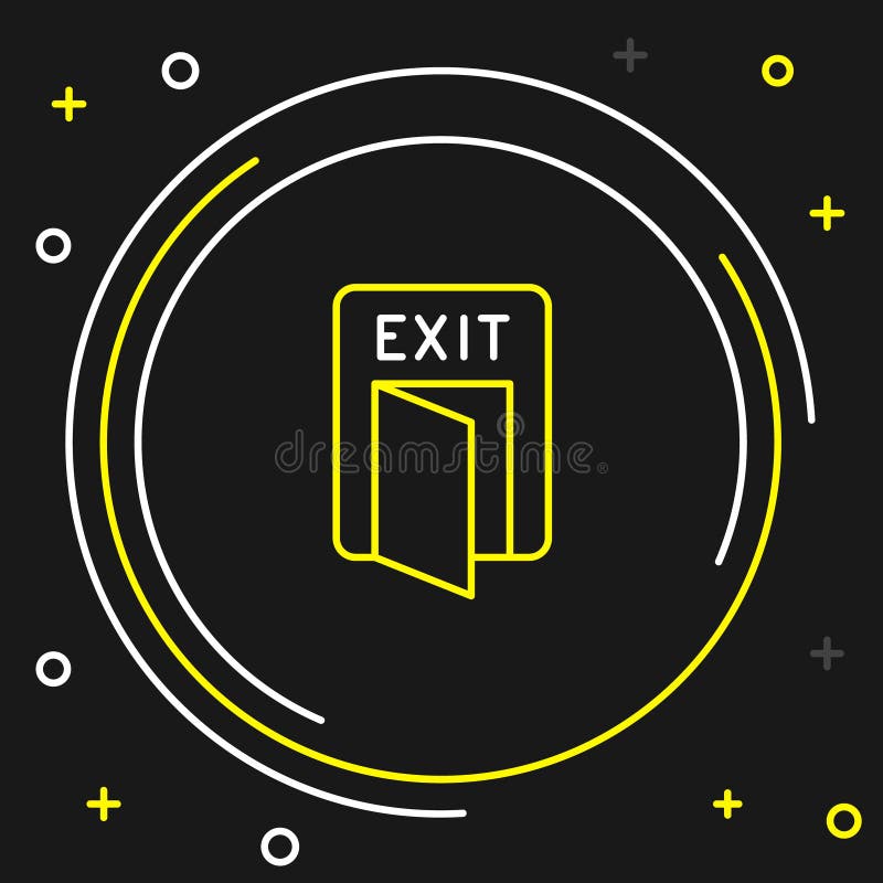 Emergency Exit Yellow Stock Illustrations – 475 Emergency Exit Yellow ...
