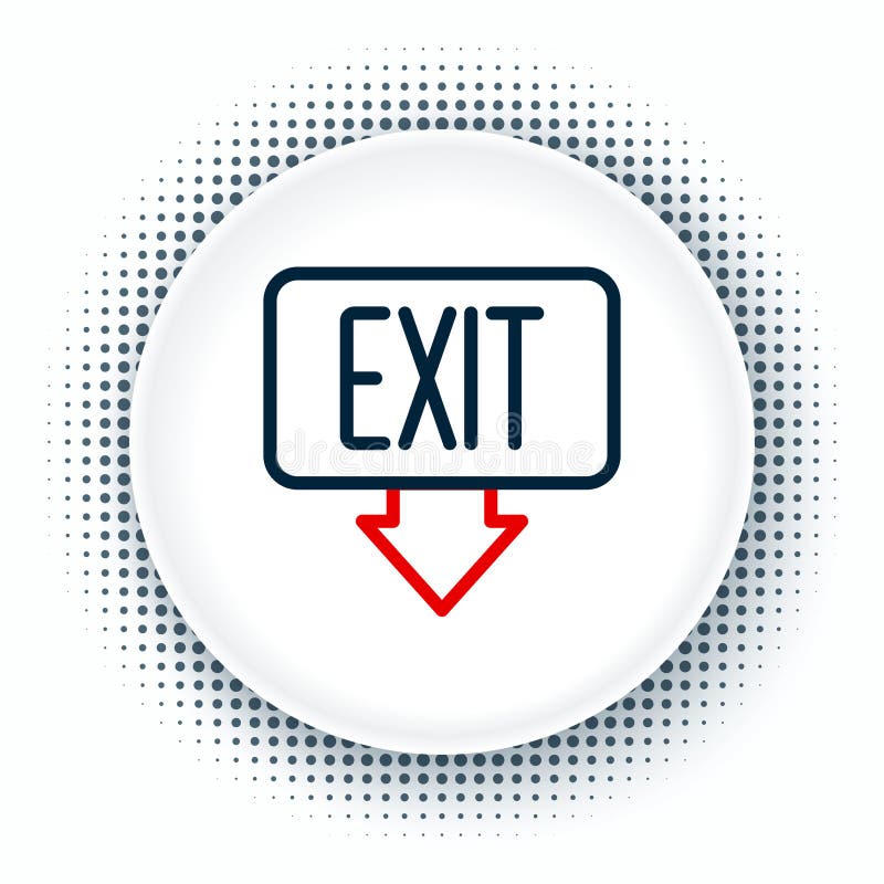 Line Fire Exit Icon Isolated on White Background. Fire Emergency Icon ...
