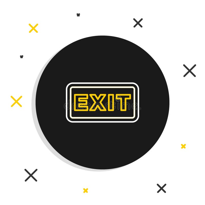 Line Fire Exit Icon Isolated on White Background. Fire Emergency Icon ...