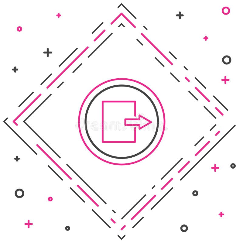 Line Fire Exit Icon Isolated on White Background. Fire Emergency Icon ...