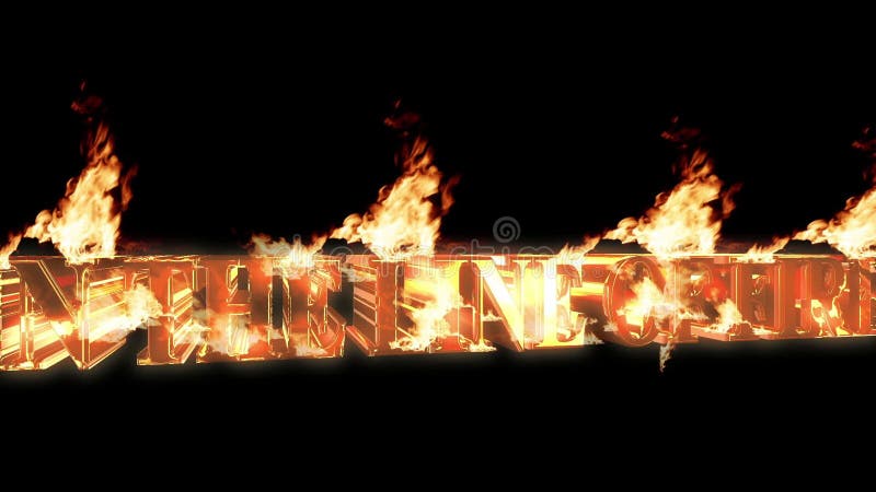 In the Line of Fire with Fire with a Black Background Stock Footage ...
