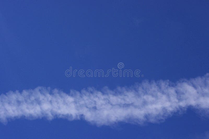 Blue Sky with Line of Fluffy White Clouds Background Stock Photo ...