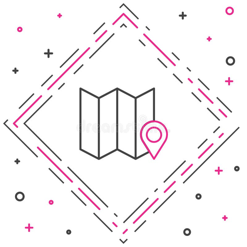 Folded Map Icon Line Art Stock Illustrations – 2,546 Folded Map Icon ...