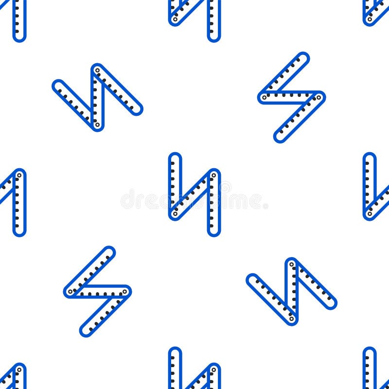 Line Folding Ruler Icon Isolated Seamless Pattern on White Background ...