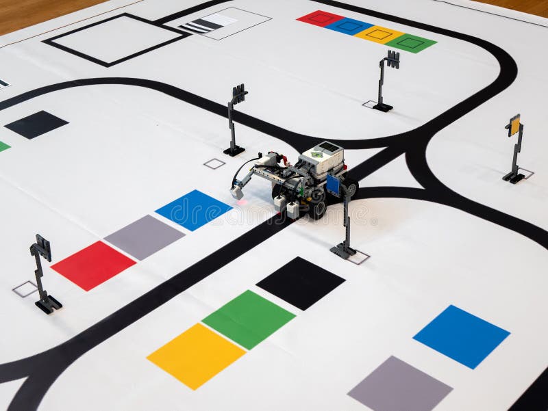 Line Following Robot is Doing Task To Move from One Point To Another on ...