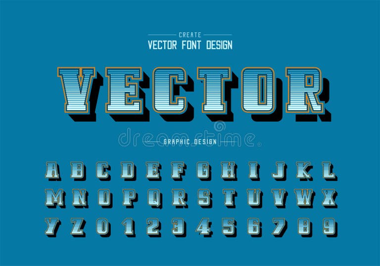 Line Font and Bold Alphabet Vector, Digital Script and Number Design ...