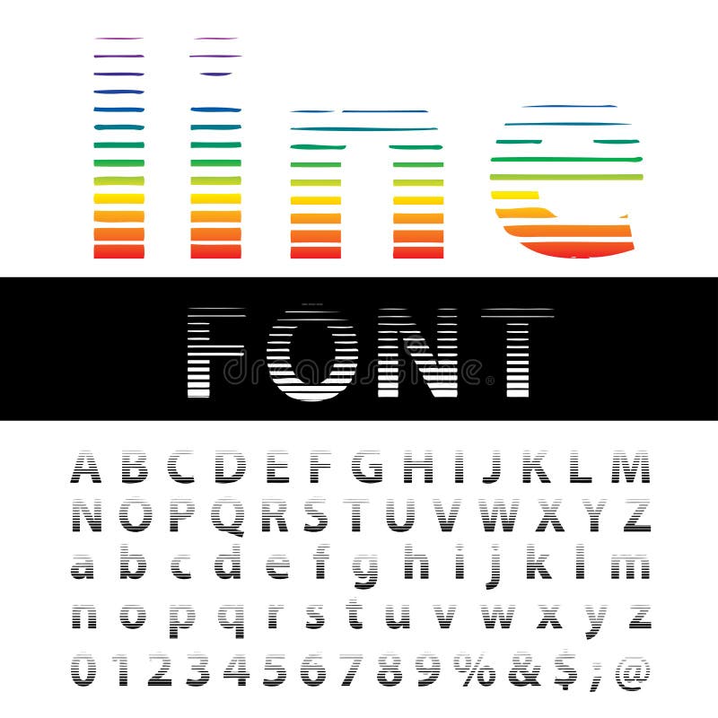 Line letters stock vector. Illustration of character - 88407044