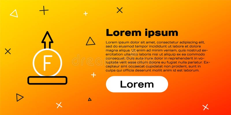 Line Force of Physic Formula Calculation Icon Isolated on Yellow ...