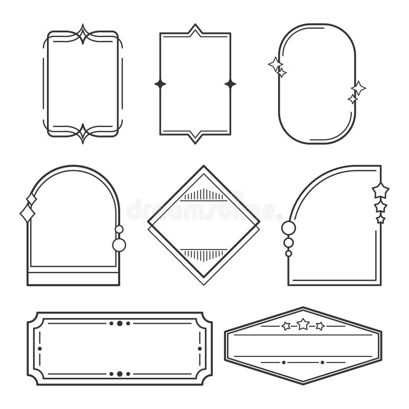 Line Frames Collection Featuring Intricate Designs and Patterns ...