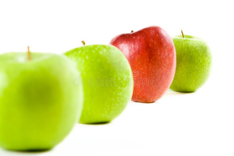 A line of fresh apples stock image. Image of harvest, food - 4224487