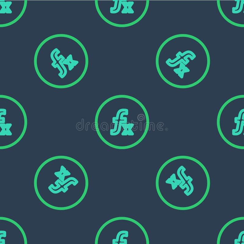 Line Function Mathematical Symbol Icon Isolated Seamless Pattern On