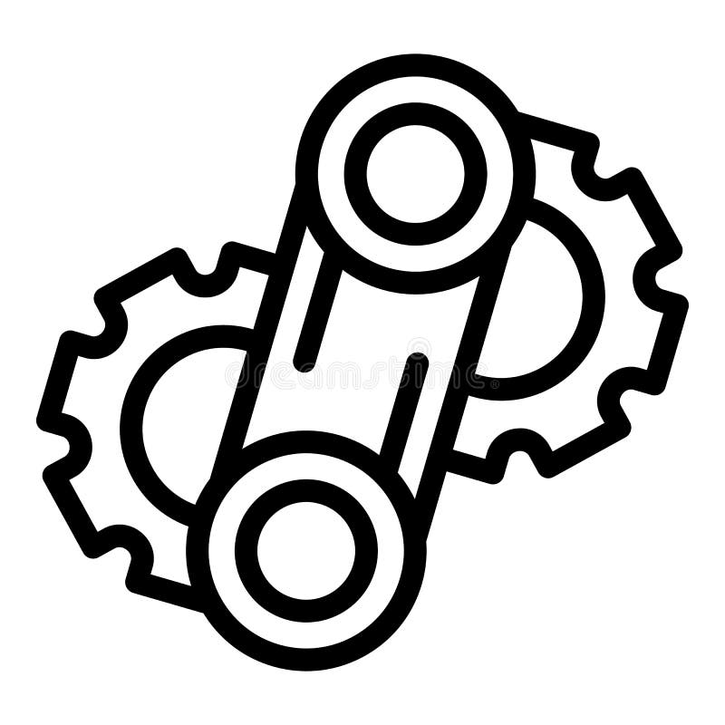 Line Gear Wheel Icon Outline Vector. Industry Factory Stock ...