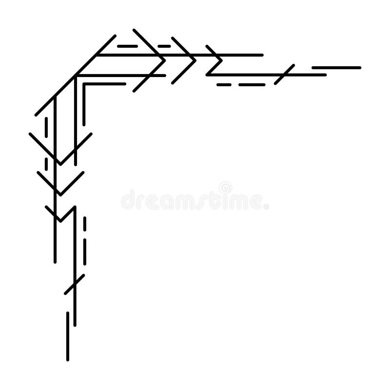 Line Geometric Corner. Modern Decorative Linear Element Stock Vector ...