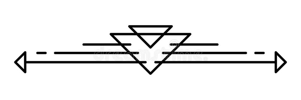 Line Geometric Element. Modern Decorative Curling Divider Stock Vector ...