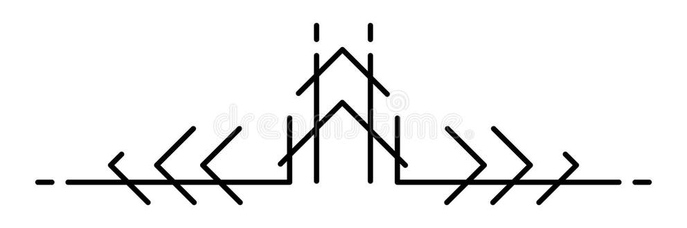 Line Geometric Element. Modern Decorative Curling Divider Stock Vector ...